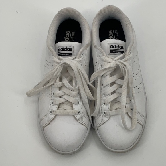 adidas | Shoes | Adidas Womens All White Cloudfoam Sneakers Size 7 ...